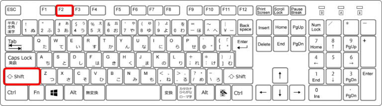 メモの追加や編集をする「Shift+F2」（コメントを挿入するショートカットキー）